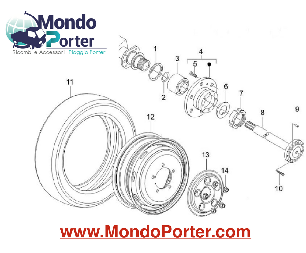 Piaggio Porter Maxxi Rear Drive Shaft Spare Parts